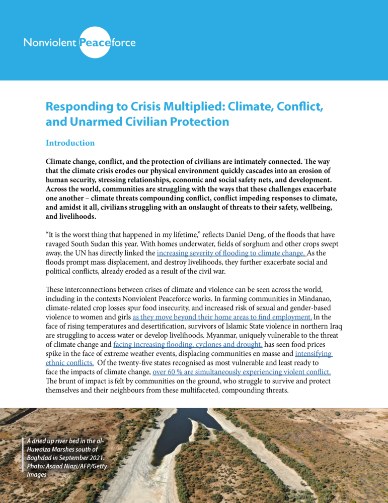 Responding to Crisis Multiplied: Climate, Conflict, and UCP